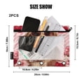 2 Pieces Pencil Bag Binder Pouches 3-Ring Page Turning Folder Pencil ...