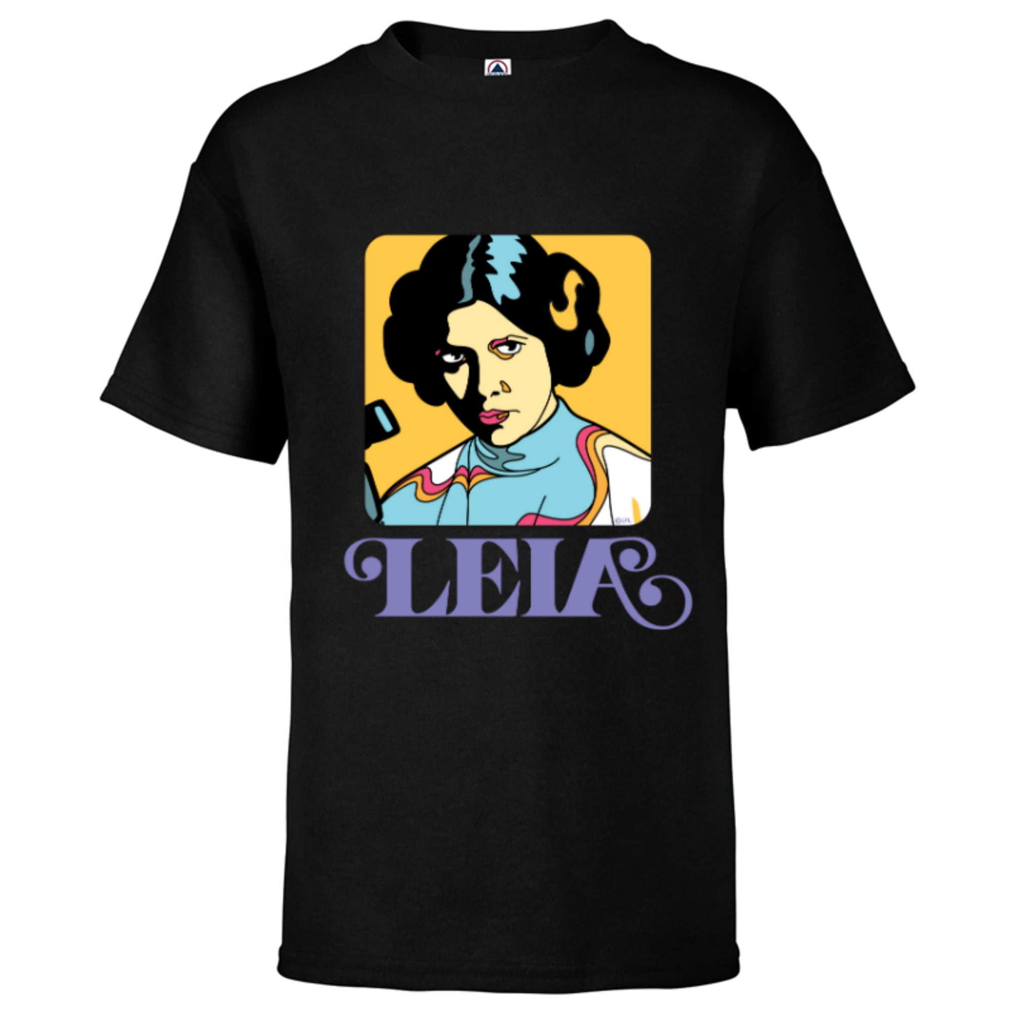 Star Wars Princess Leia Retro Iconic - Short Sleeve T-Shirt for Kids ...