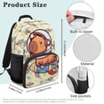 Uorisanigo Kids Backpack 17 Inch Lightweight Astronaut Capybara Print ...