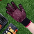 Weiwen High Heat Resistant BBQ Gloves, Non-Slip Silicone Grip Oven ...