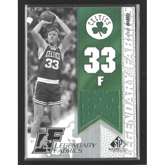 2003 Upper Deck SP Game Used Legendary Fabrics Larry Bird #LB-L Game ...
