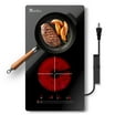 Sunmaki Portable Double Induction Cooktop 1800W Induction Cooker Sensor ...