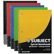 Trail Maker 50 Pack 1 Subject 70 Sheet Wide Ruled Spiral Notebooks for ...