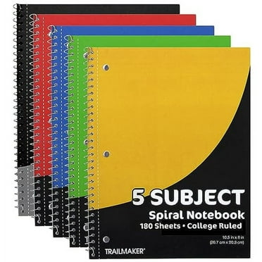 Trail Maker 50 Pack 1 Subject 70 Sheet Wide Ruled Spiral Notebooks for ...