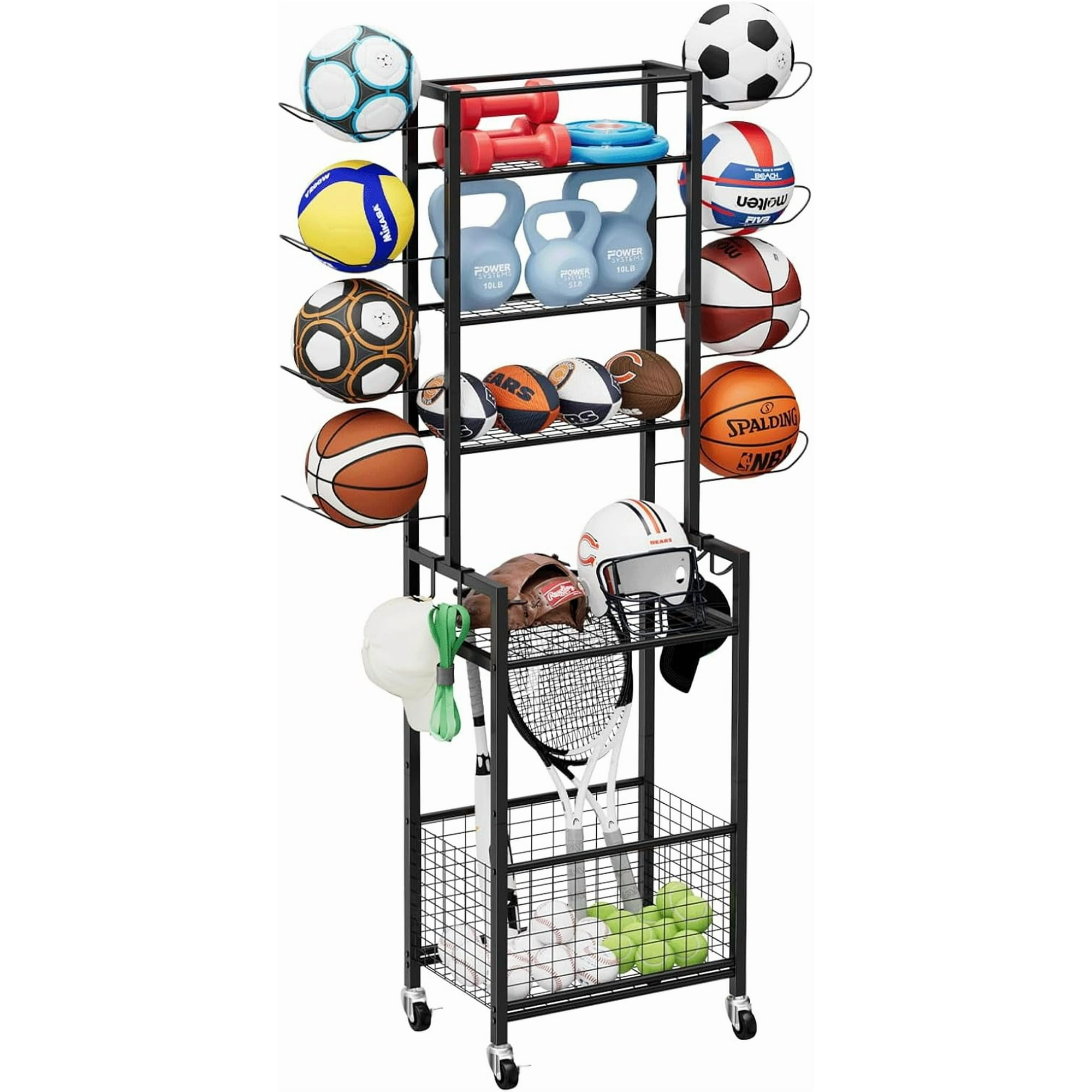 Click here for Erqilou Oyeal Garage Ball Storage Rack Black Baske... prices