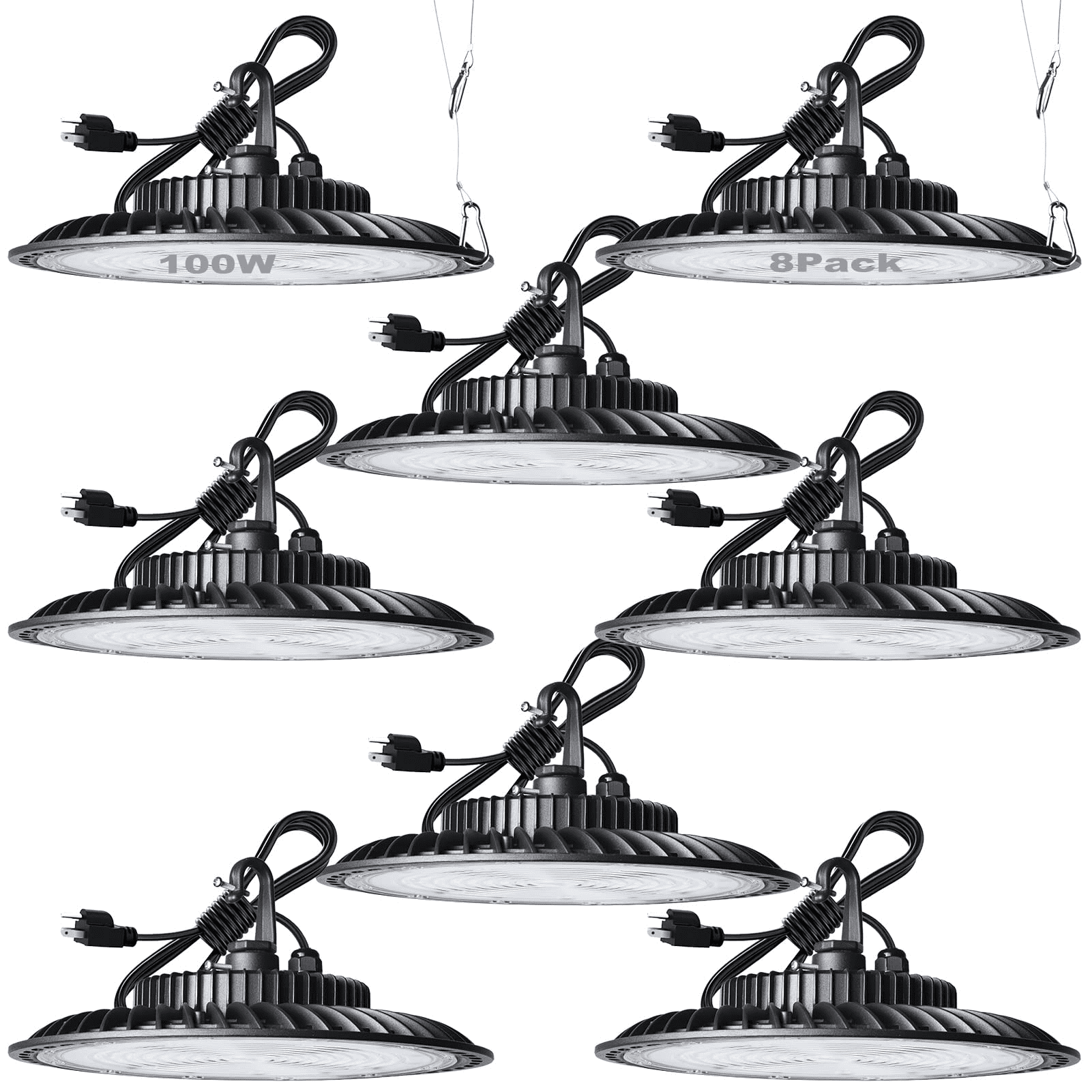 Sedubes 100W Shop Light LED High Bay for Warehouse/Barn/Garage, 5000K ...