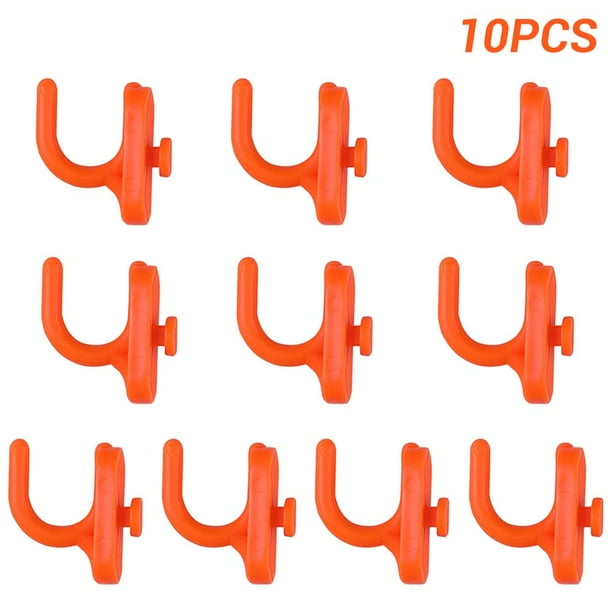 AMERTEER 10pcs Hardware Tools Hook Plastic Orange Garage Storage ...