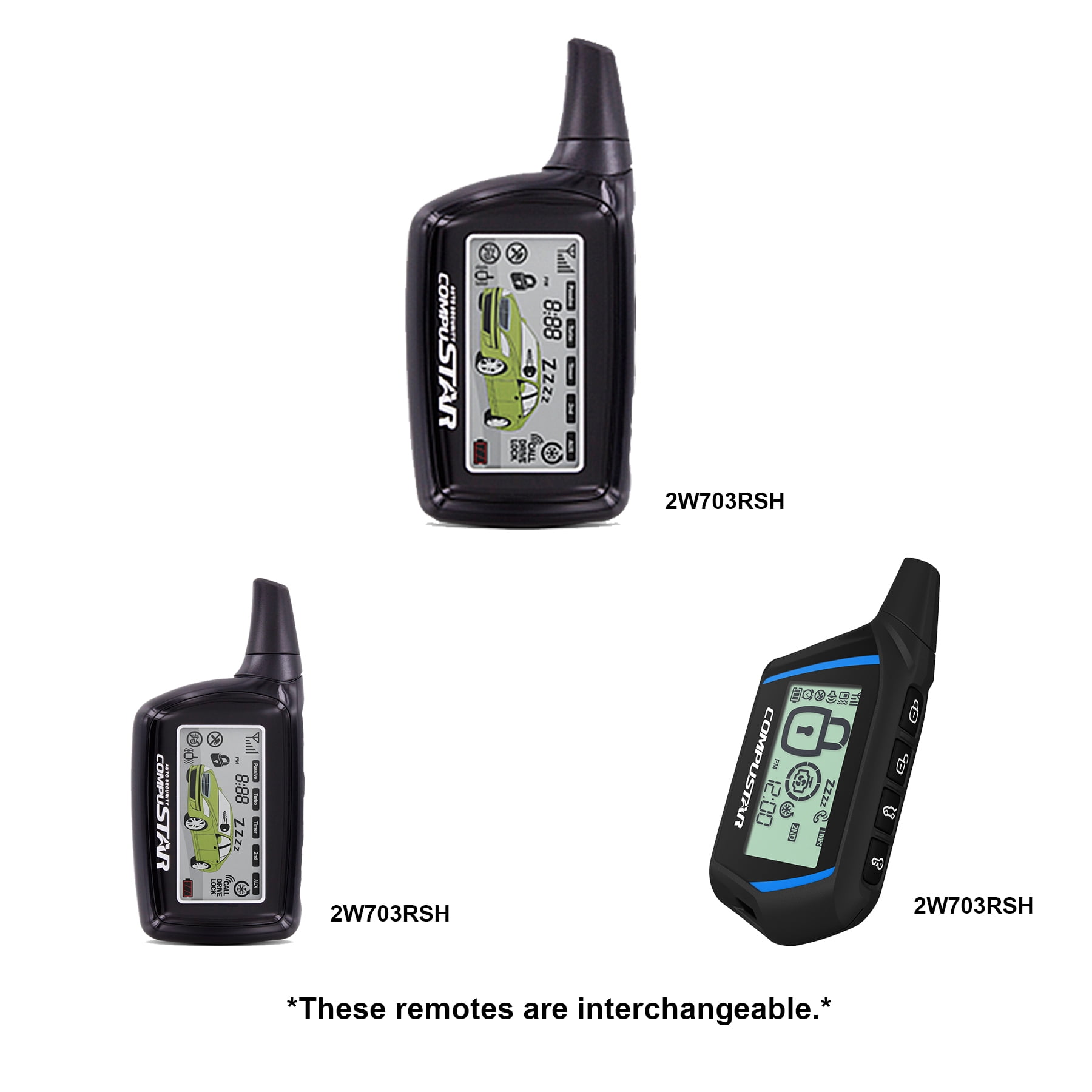 Compustar 2W703RSH Two Way LCD Remote - Walmart.com
