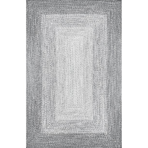 nuLOOM Jayda Braided Ombre Indoor/Outdoor Accent Rug, 2' x 3', Light ...