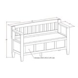 WyndenHall Riverside SOLID WOOD 48 inch Wide Contemporary Entryway ...