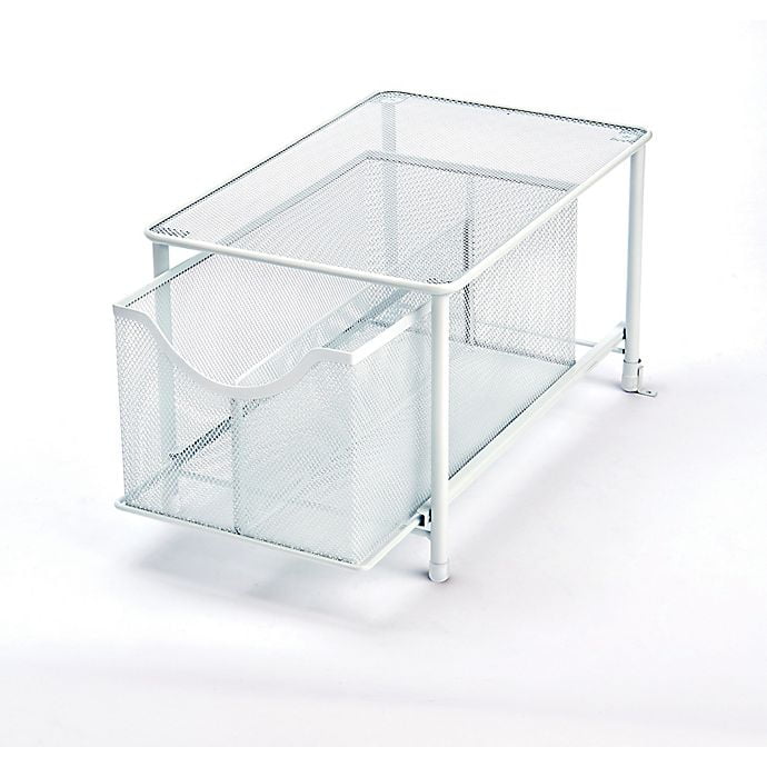 Org Powder-coated Steel Construction Large Mesh Cabinet Drawer - White ...