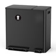 Recycling Bins for Kitchen, 13.2 + 5.2 Gal (50+20L) Stainless Steel ...