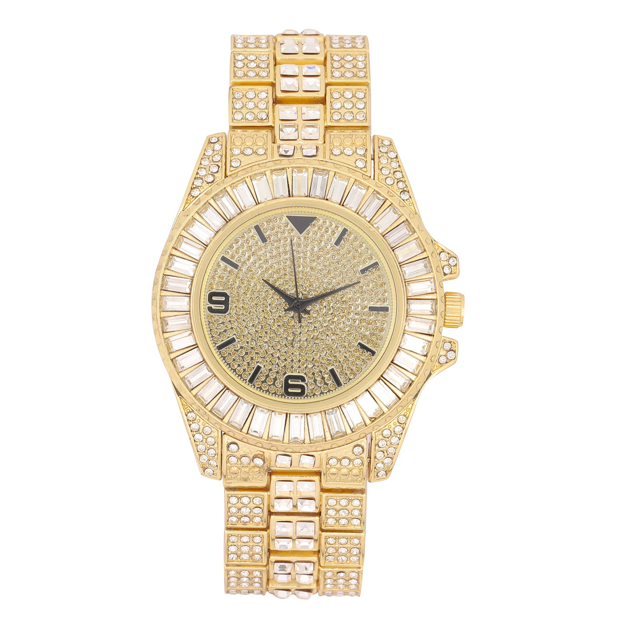 Baguette Cut Diamond Crystal Bling'ed Out Ladies Watch - No Reasonable ...
