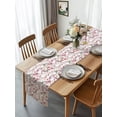 Burlap Table Runner 60 Inches Long, Spring Watercolor Flower Art Non ...