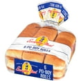 Evangeline Maid Po-Boy Enriched Bread Rolls, 20 oz, 6 Count, Shelf ...