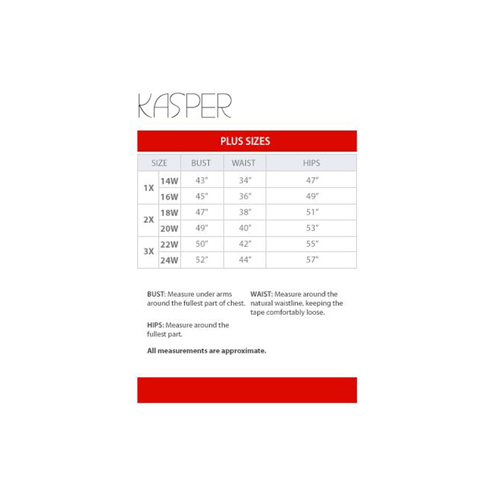 Kasper Plus Size Chart