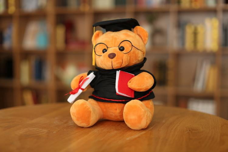 Osito de Peluche Sincero con Gafas 18 cm Diploma y Gorro de Doctor ...