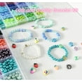 Bracelet Making Kit Flat Beads Pearl Beads for Jewelry Making Kit, 6mm ...