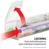Craft Mates Lockables Double Organizer, 9" x 4.25" x 1.25", 4 ...