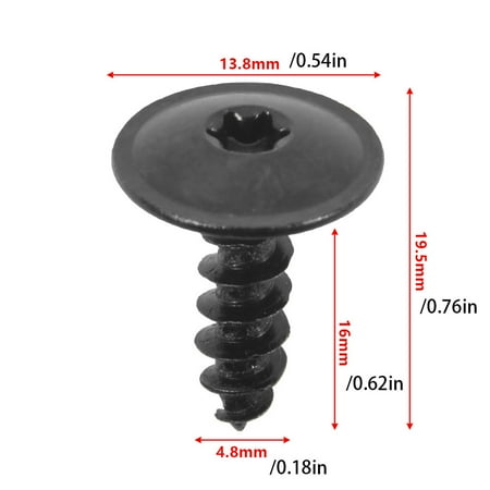 Pack of 20 Car Self Tapping Screws Car Self Torx Screws Engine Cover ...