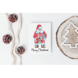 Avanti Press Santa Squirrel Holding Small Gold Gift Box of 10 Cute ...