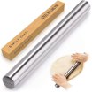 ReaNea Gold Rolling Pin 16.7" Stainless Steel Matte Roller Rolling Pin ...