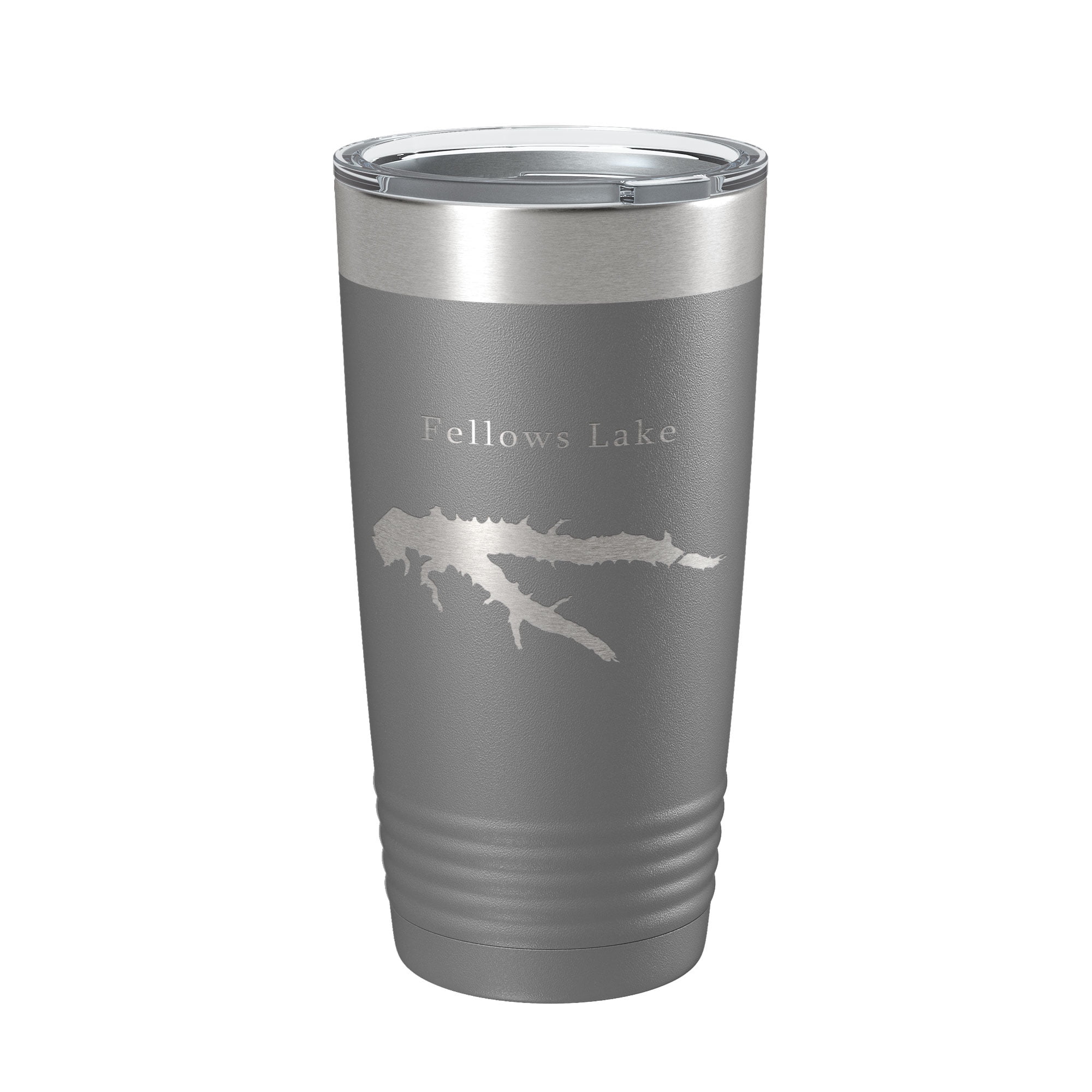 Fellows Lake Map Tumbler Travel Mug Insulated Laser Engraved Coffee Cup ...
