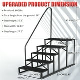 RV Stairs 5 Step, RV Steps Anti-Slip, Hot Tub Steps with Handrail, 660 ...