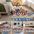 American Flag Butterfly Round Living Room Rugs 3.3 ft, Independence Day ...