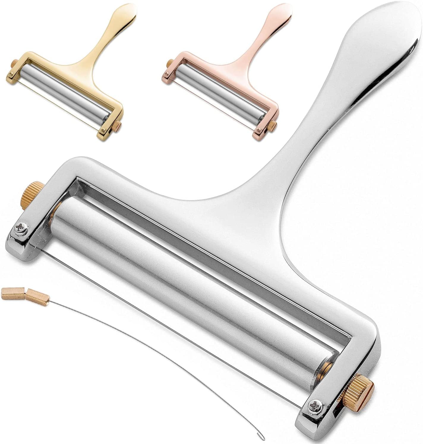 Bellemain Stainless Steel Wire Cheese Slicer - Hand Held Cheese Cutter ...