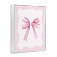 Stupell Industries Feminine Bow with Pearls White Framed Giclee Art ...