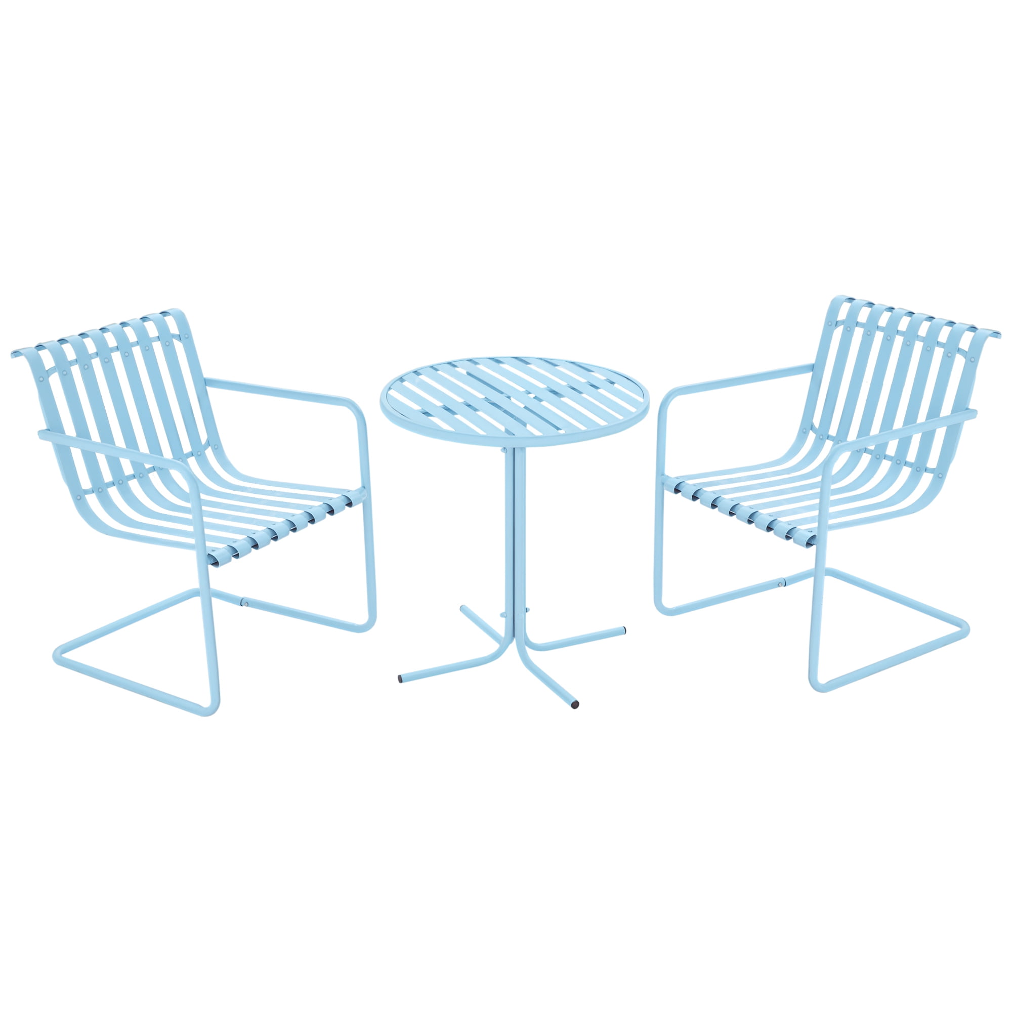Click here for Outsunny 3 Pieces Patio Bistro Set  Metal Frame Ga... prices