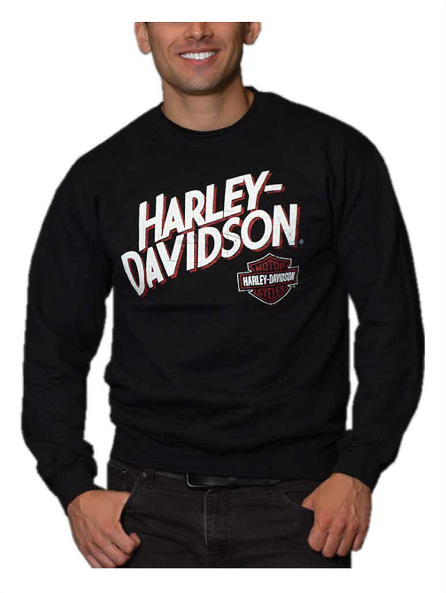 Harley-Davidson Men's Profound Crew-Neck Pullover Fleece Sweatshirt ...