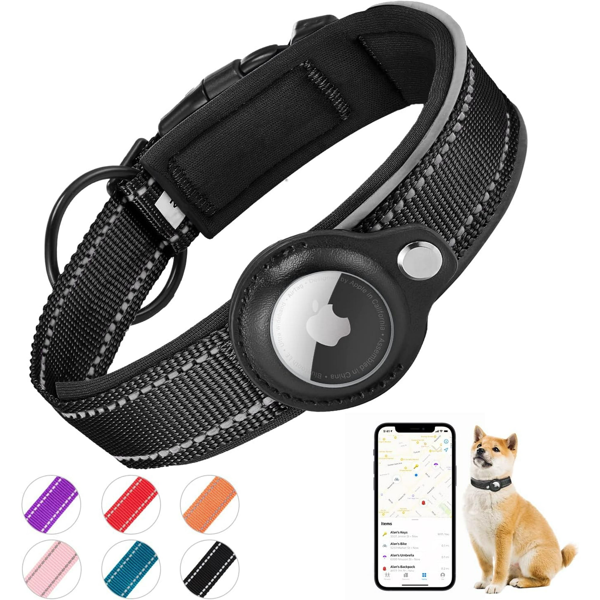 Click here for Oruyrop Airtag Dog Collar  [black- Size M] Reflect... prices