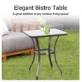 27" Square Bistro Table - Outdoor Patio Dining Table with Tempered ...