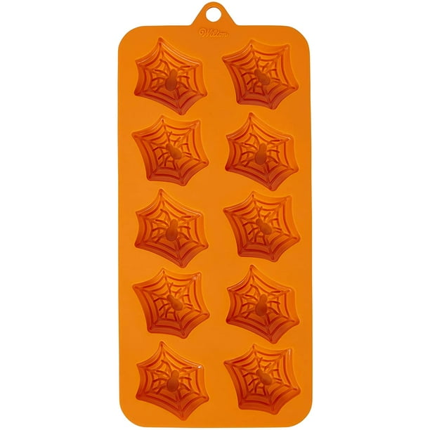 Spiderweb Spider Silicone Candy Mold Wilton 12 Cavities Orange ...
