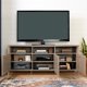 South Shore Balka TV Stand, Rustic Oak and Faux Rattan - Walmart.com