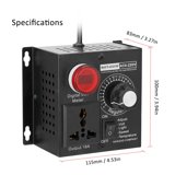 Voltage Regulator AC 4000W Compact Variable Voltage Controller Portable ...
