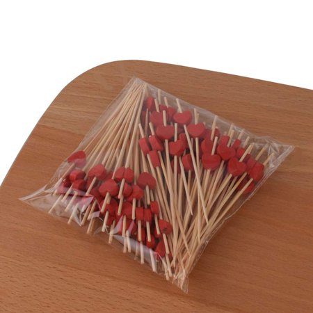 Shop 100 Handmade Chefs 4.7" Red Heart Cocktail Sticks Sandwich ...