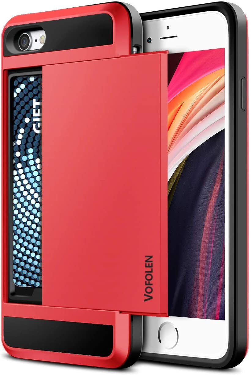 Vofolen Case for iPhone SE 2020 SE2 Wallet Slidable Card Hidden Back ...