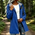 RQYYD Womens Color Block Striped Lined Hooded Rain Jacket Multi Pocket ...