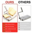 MOJINO Stainless Steel Cheese Slicer with Board - 8” x 5” Cheese ...