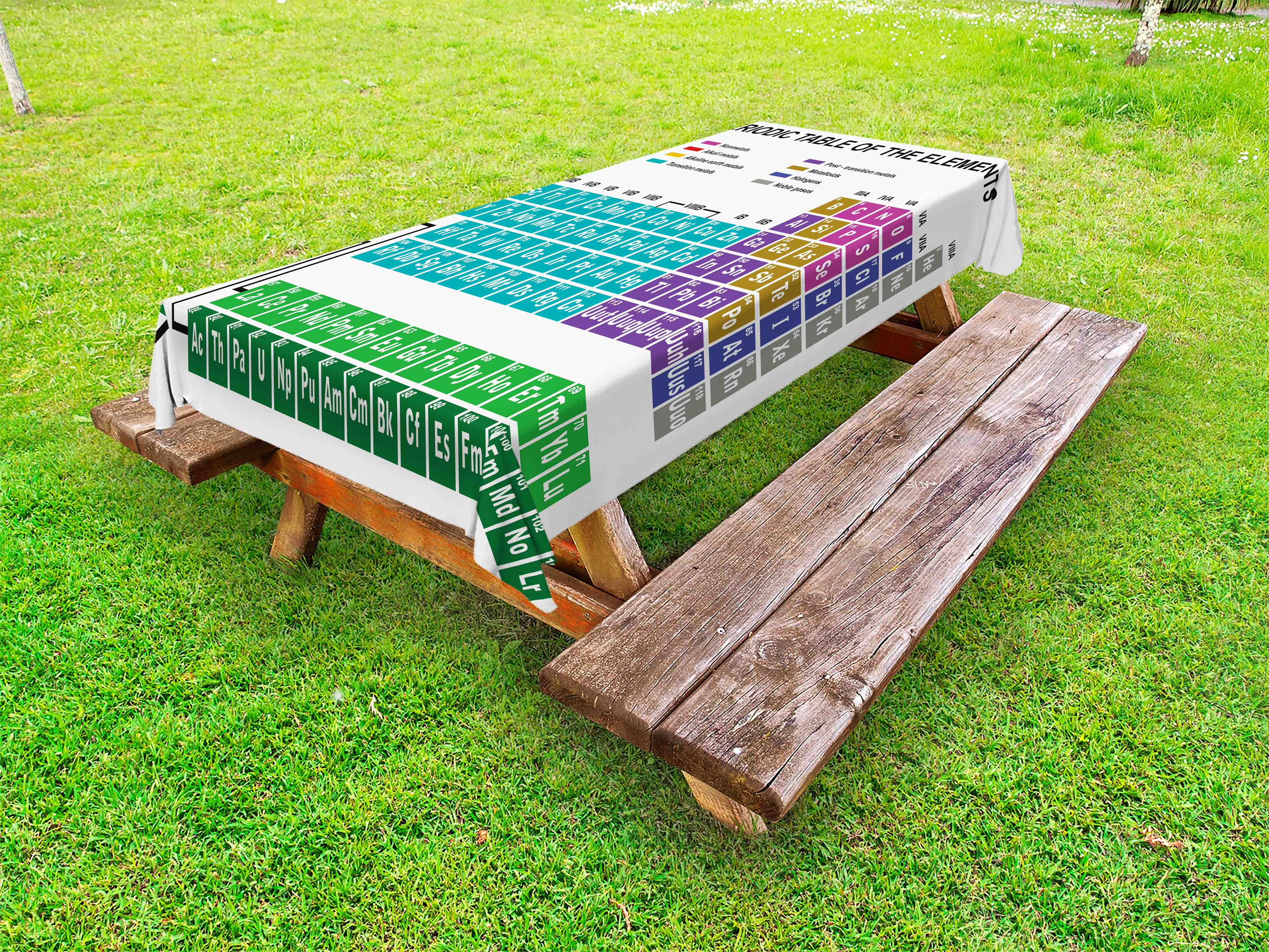Periodic Table Outdoor Tablecloth, Educational Artwork for Classroom ...