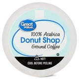 Great Value Donut Shop 100% Arabica Medium Roast Ground Coffee Pods, 96 ...