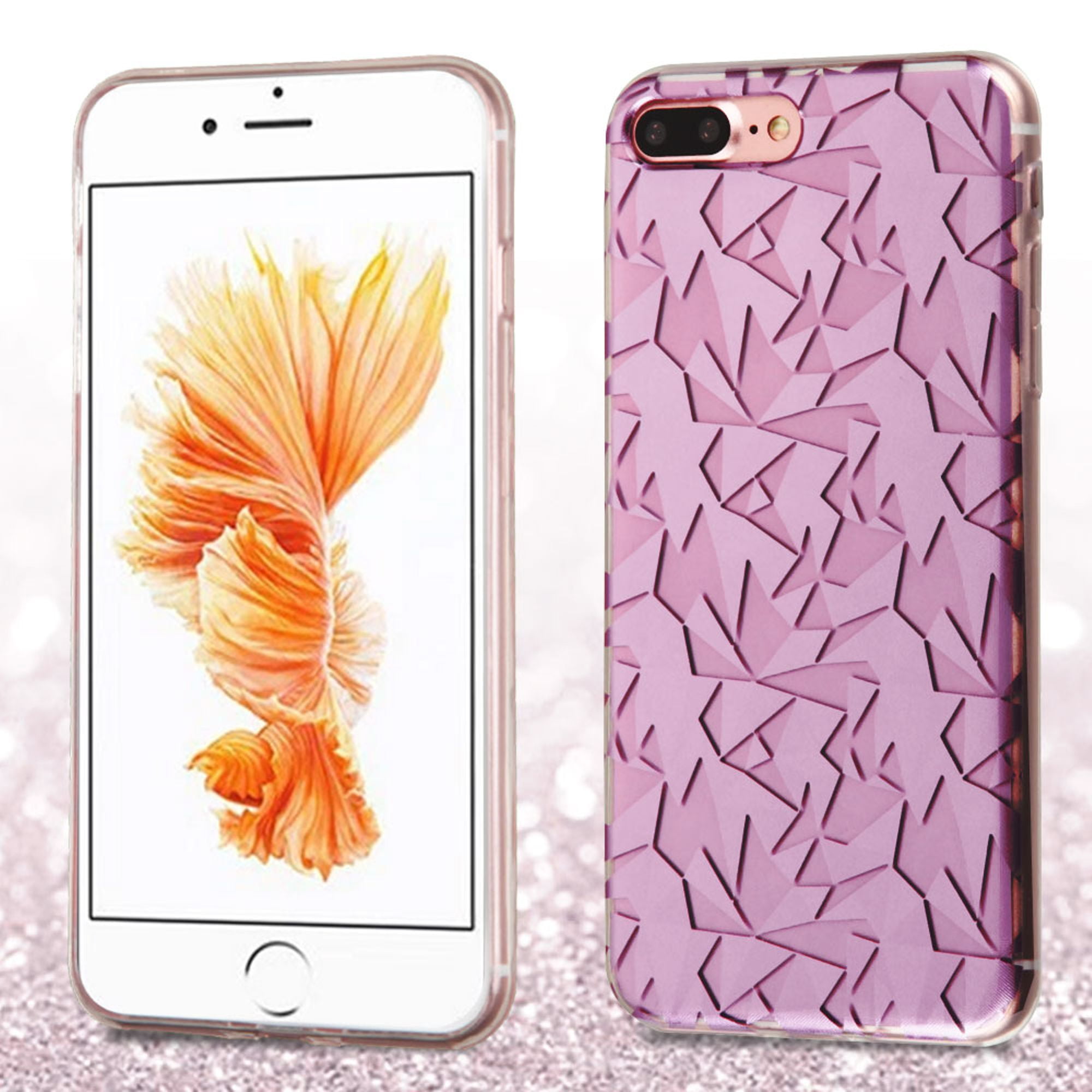 ASMYNA Purple Geometry Rubber Soft TPU Skin Cover Case for Apple iPhone ...