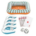 Cipton Floating Inflatable Card Table Set, Pool Chairs with Cup Holders ...