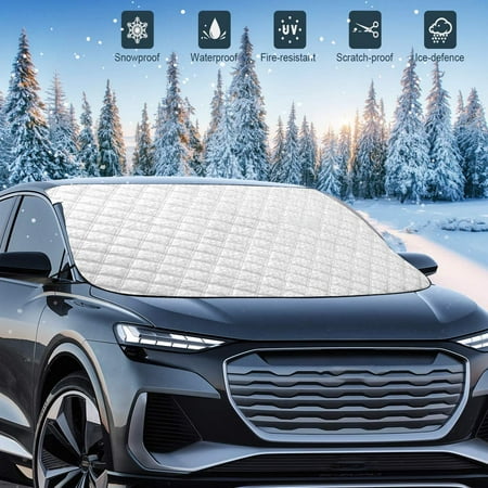 Windshield Snow Cover, 5 Layers Extra Large Wipers Protection, Snow,Ice ...