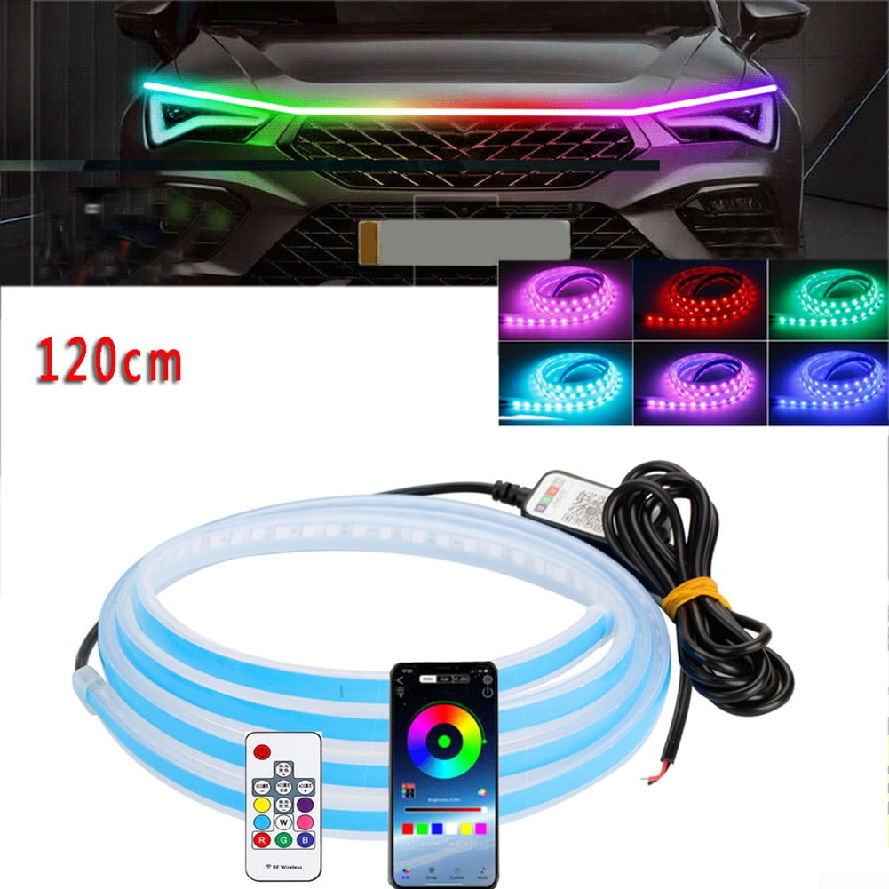 Dreamcolor RGB Car LED Hood Light Engine Cover Neon Strip Light APP ...