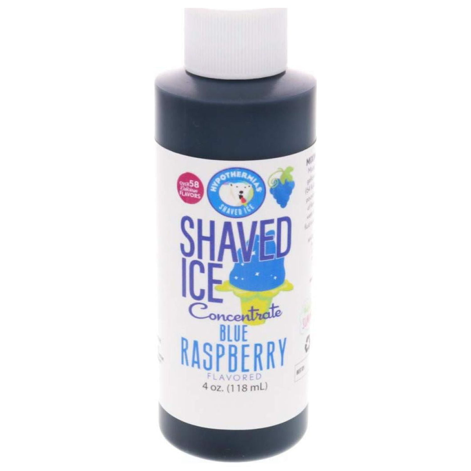 Blue Raspberry Shaved Ice and Snow Cone Flavor Concentrate 4 Fl. Ounce ...