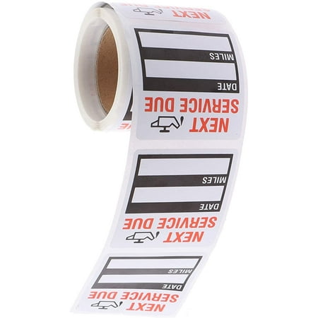 Service Reminder Stickers, 100 Pcs Maintenance Remind Label Oil Change ...